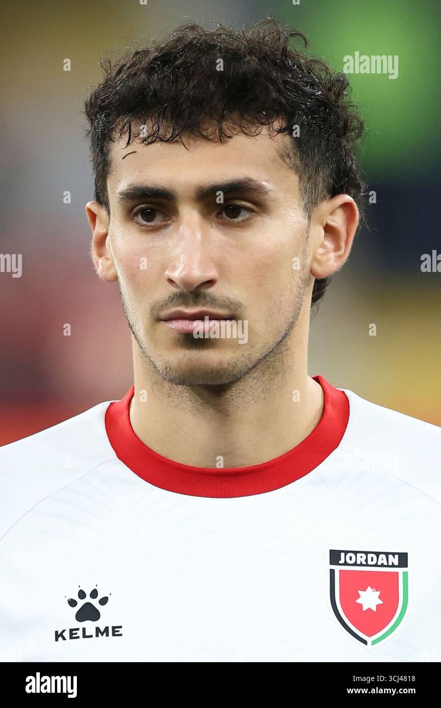 Jordan's Mohammad Abualnadi poses ahead of an international friendly ...