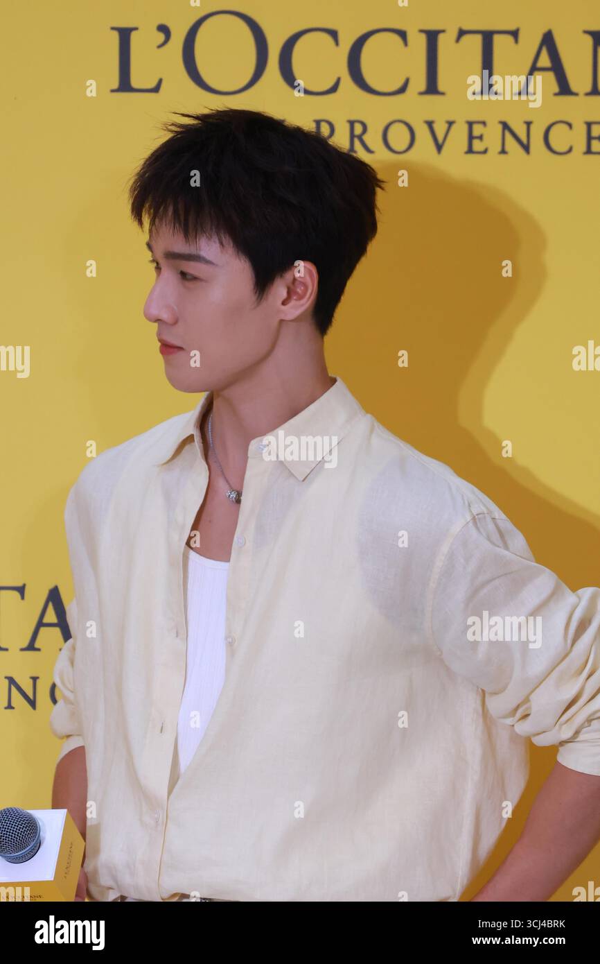 Chinese actor and singer Li Yunrui attends an activity in Shanghai ...