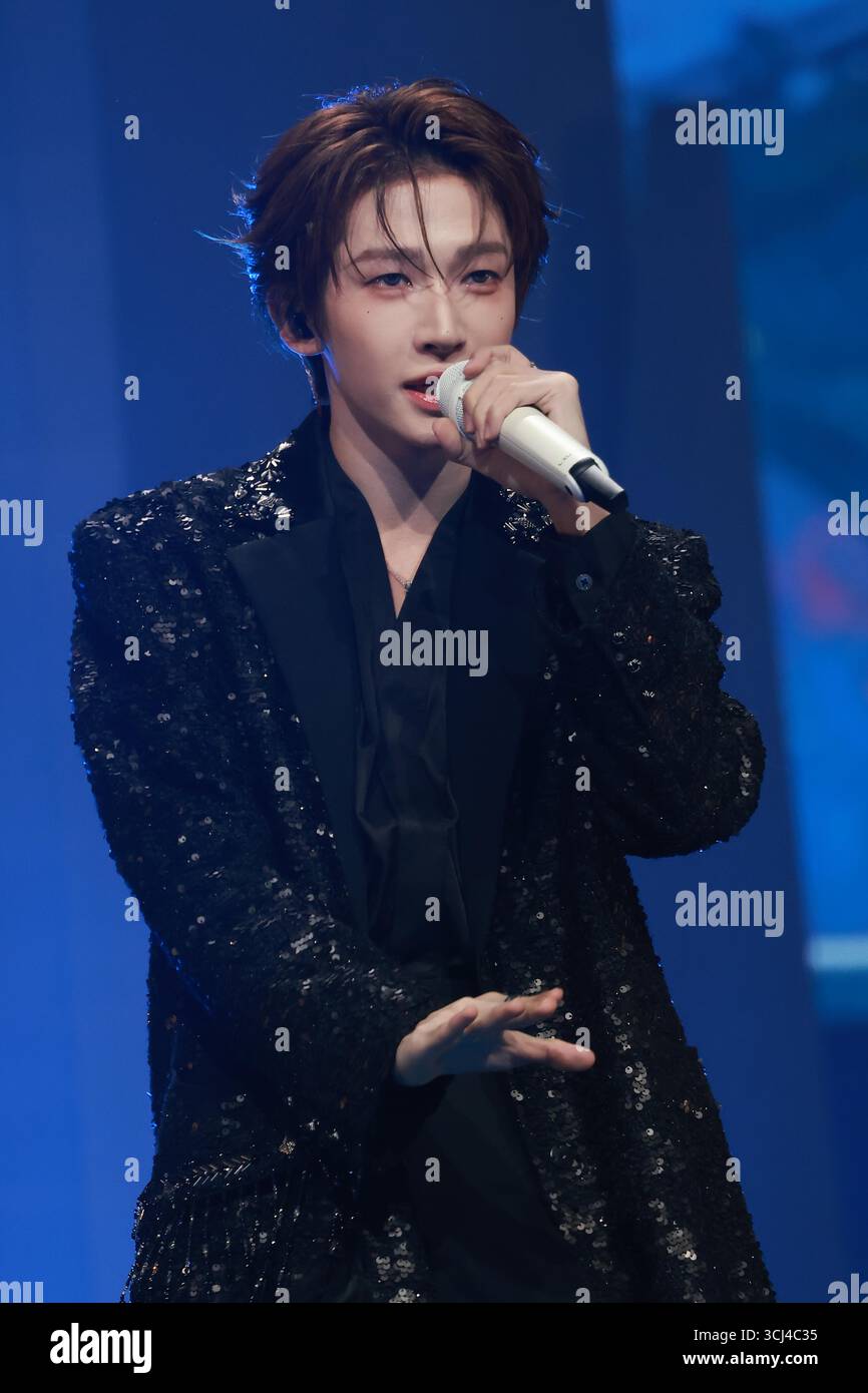 Chinese singer, dancer and model Liu Yu attends an activity in Shanghai ...