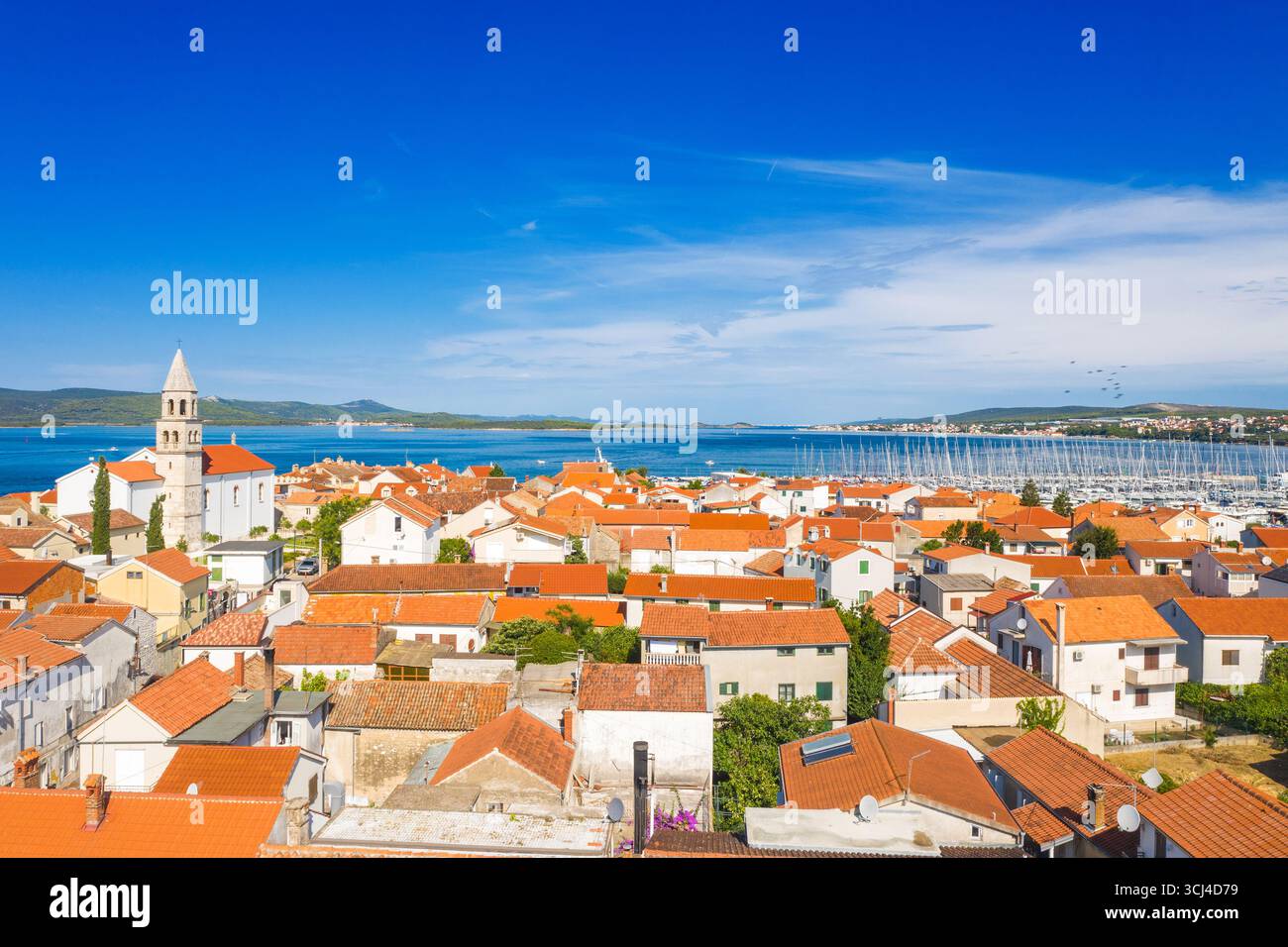 Aerial view touristic town biograd hi-res stock photography and images ...