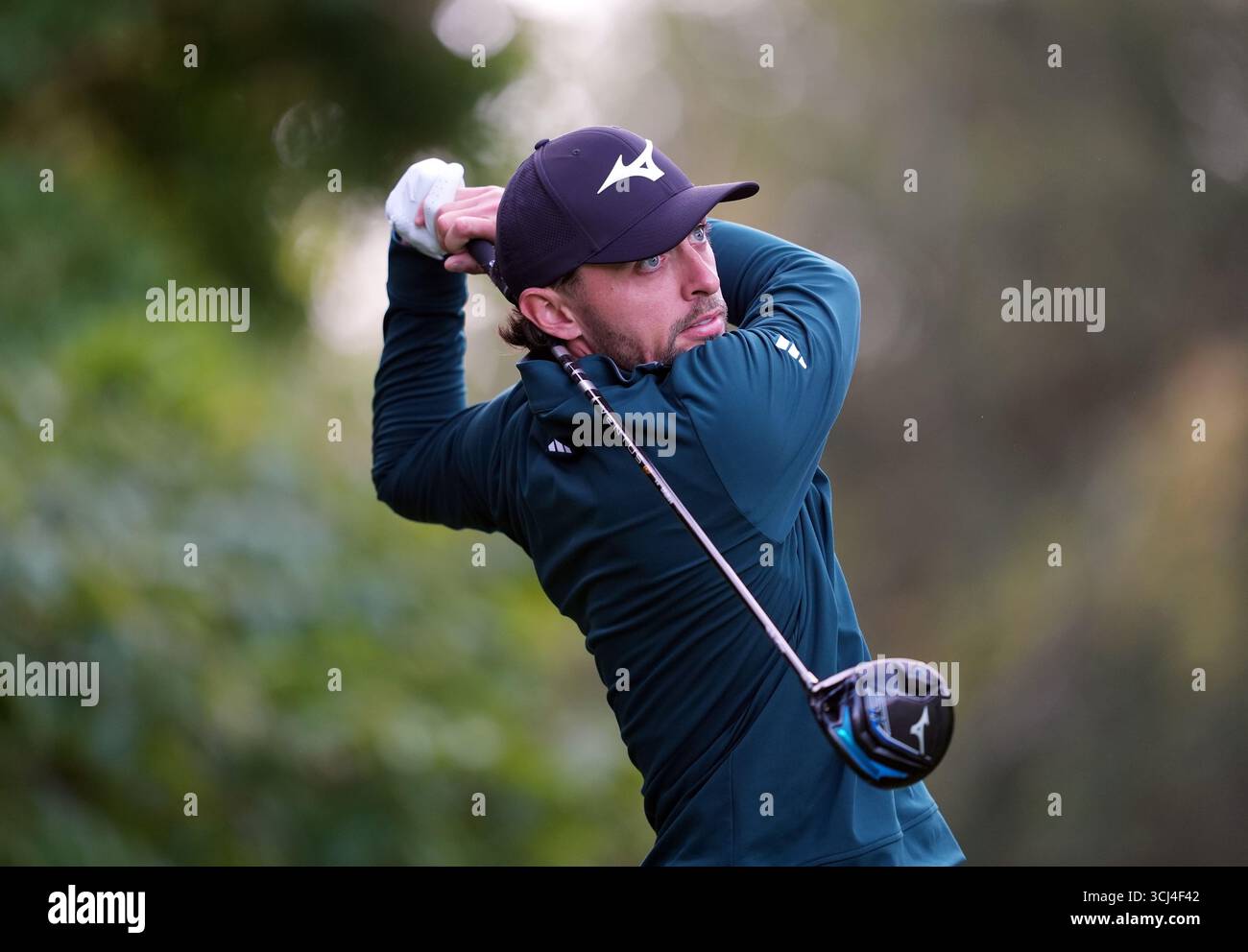 Marco Penge tees off the 11th during day two of the 2025 Amgen Irish ...