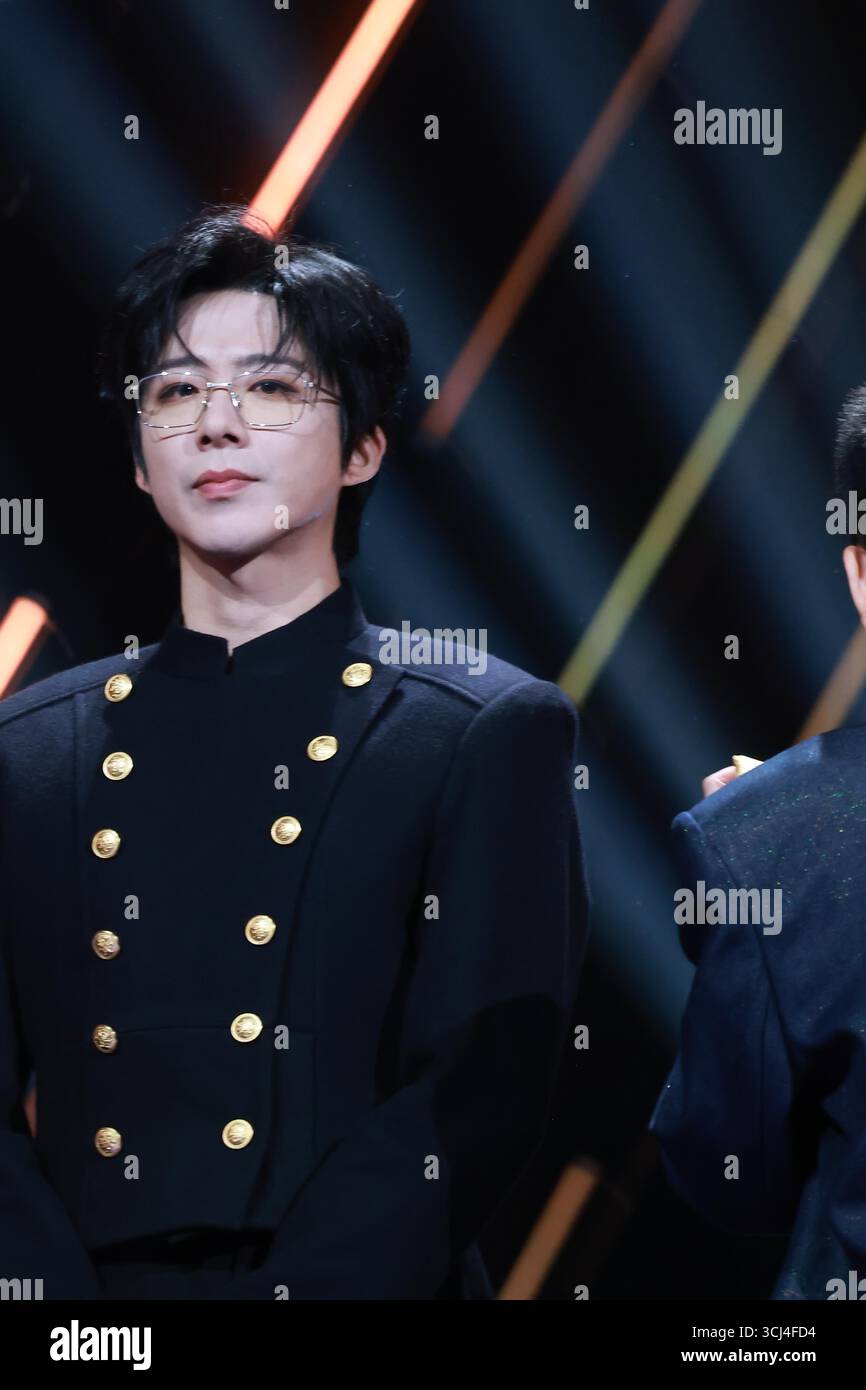 Chinese singer, actor Liu Yuning attends an activity in Shanghai, China ...