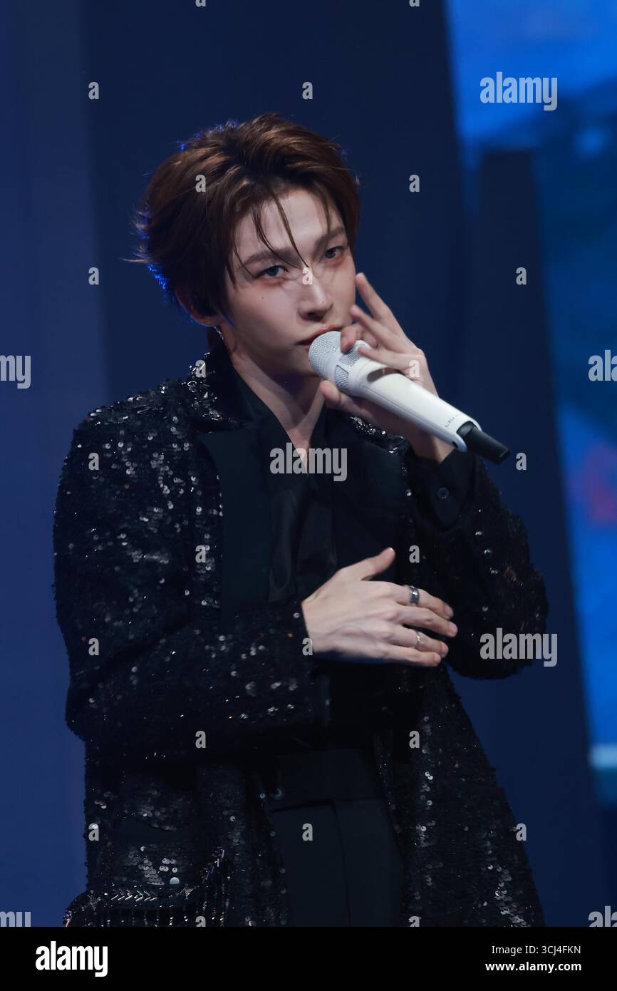 Chinese singer, dancer and model Liu Yu attends an activity in Shanghai ...