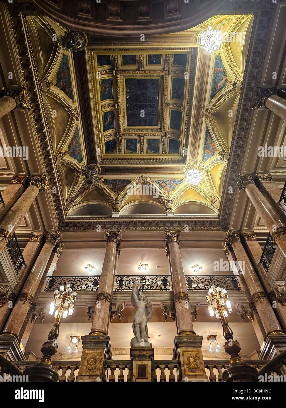 Interior View of Main Hall in Theatro Municipal, Rio de Janeiro, Brazil ...