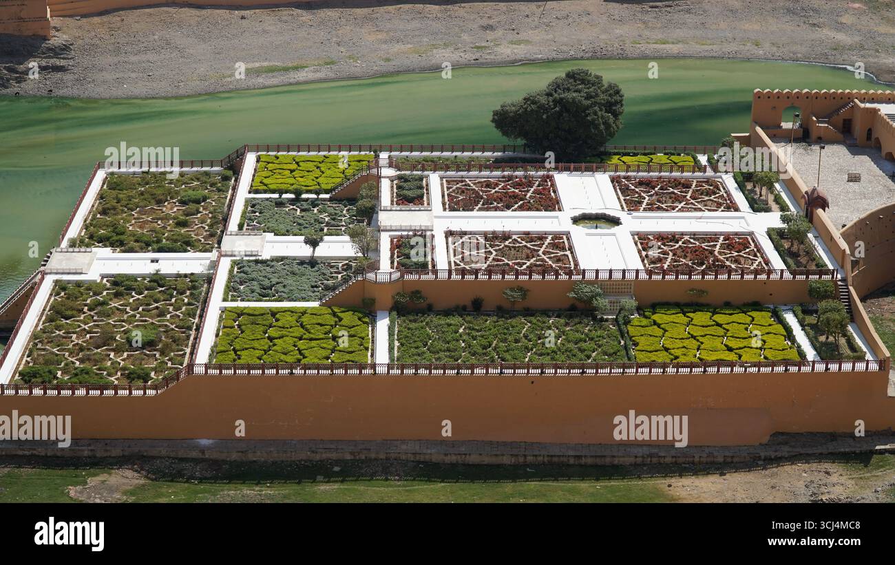 The Kesar Kyari Garden, also known as the Saffron Garden, on an island ...
