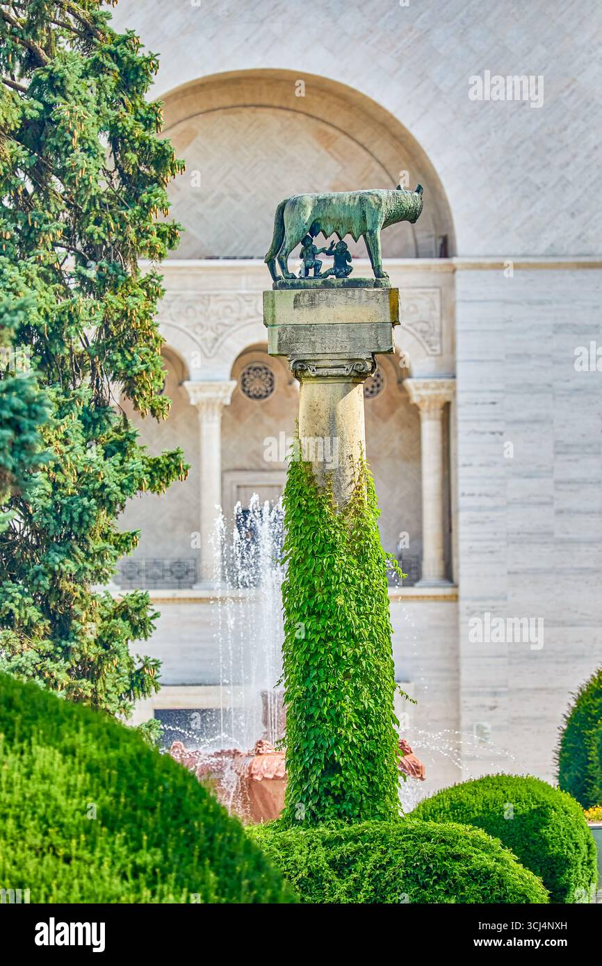 Capitoline Wolf statue located in Victory Square, it depicts the legend ...