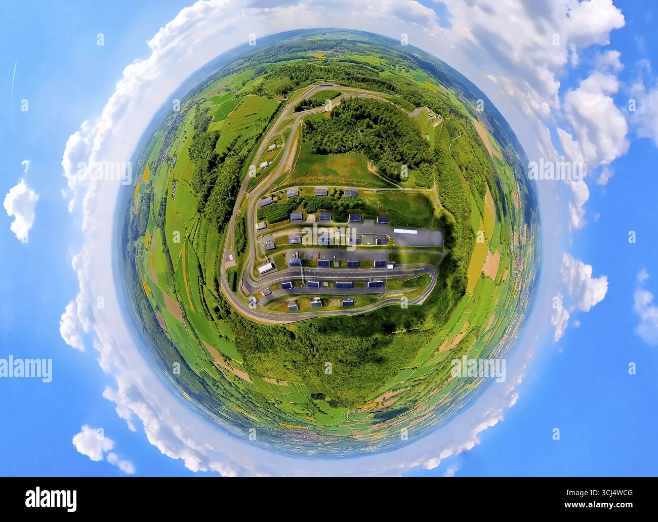 Aerial view, Bilster Berg race track, test track and presentation track ...