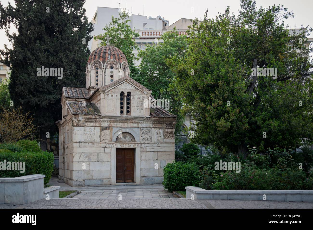Detail of the Little Metropolis, formally the Church of St. Eleftherios ...