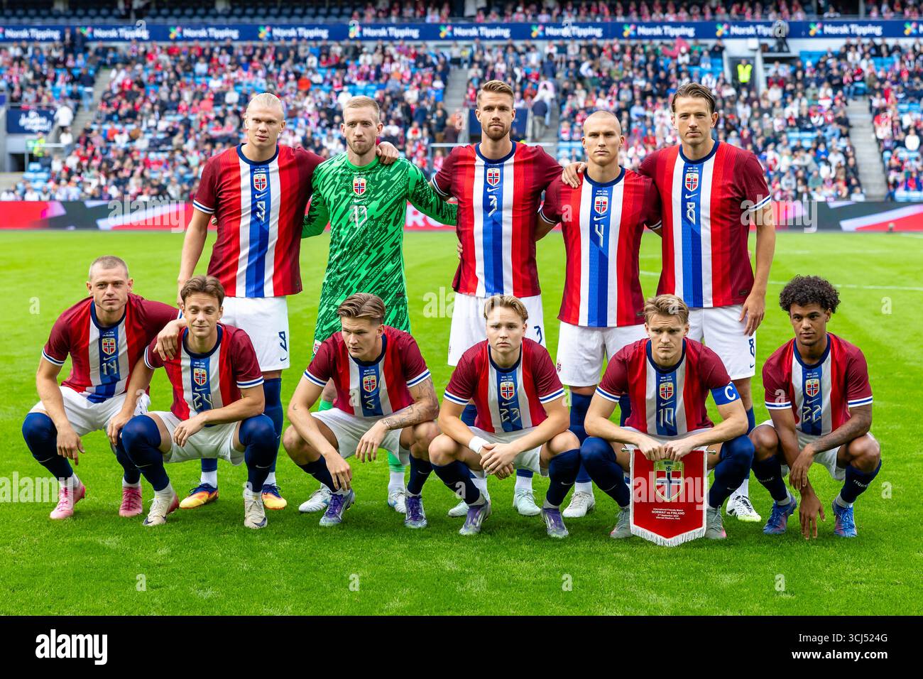 Oslo, Norway. 04th, September 2025. The starting-11 of Norway seen for ...
