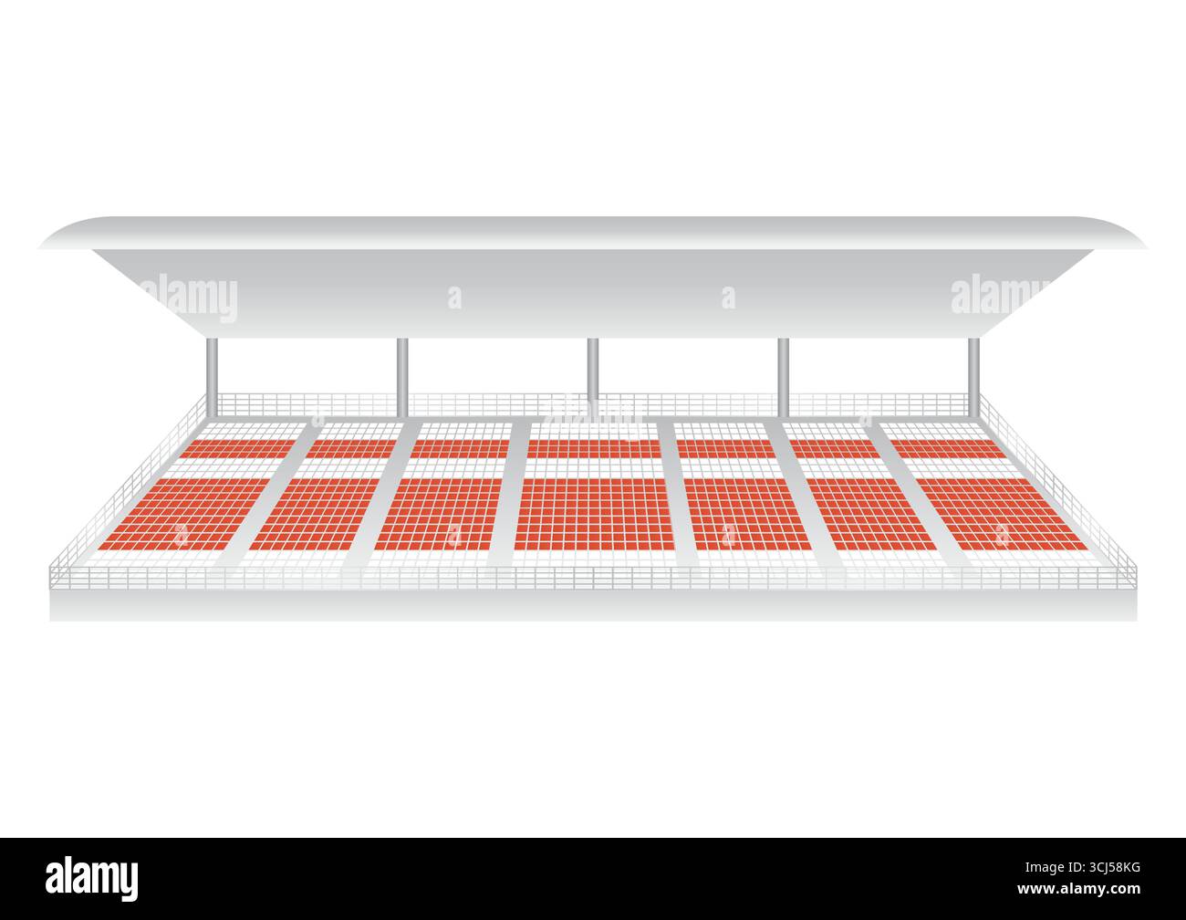 Grandstand Stadium. Stadium Seats. Vector Illustration Isolated on ...