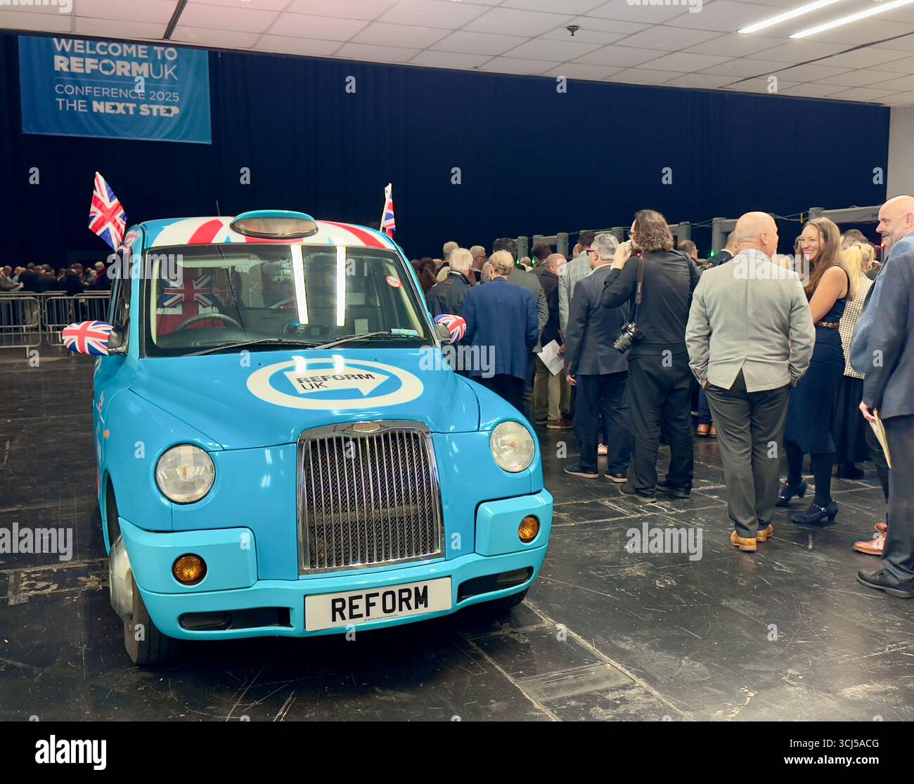 Birmingham NEC. Friday 5th September 2025. Reform party members arrive ...
