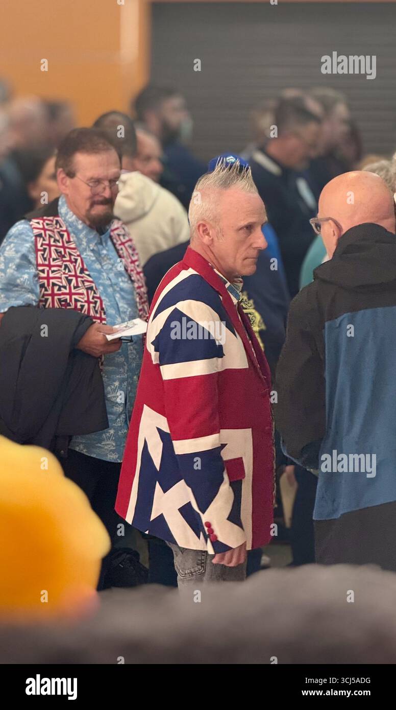 Birmingham NEC. Friday 5th September 2025. Reform party members arrive ...