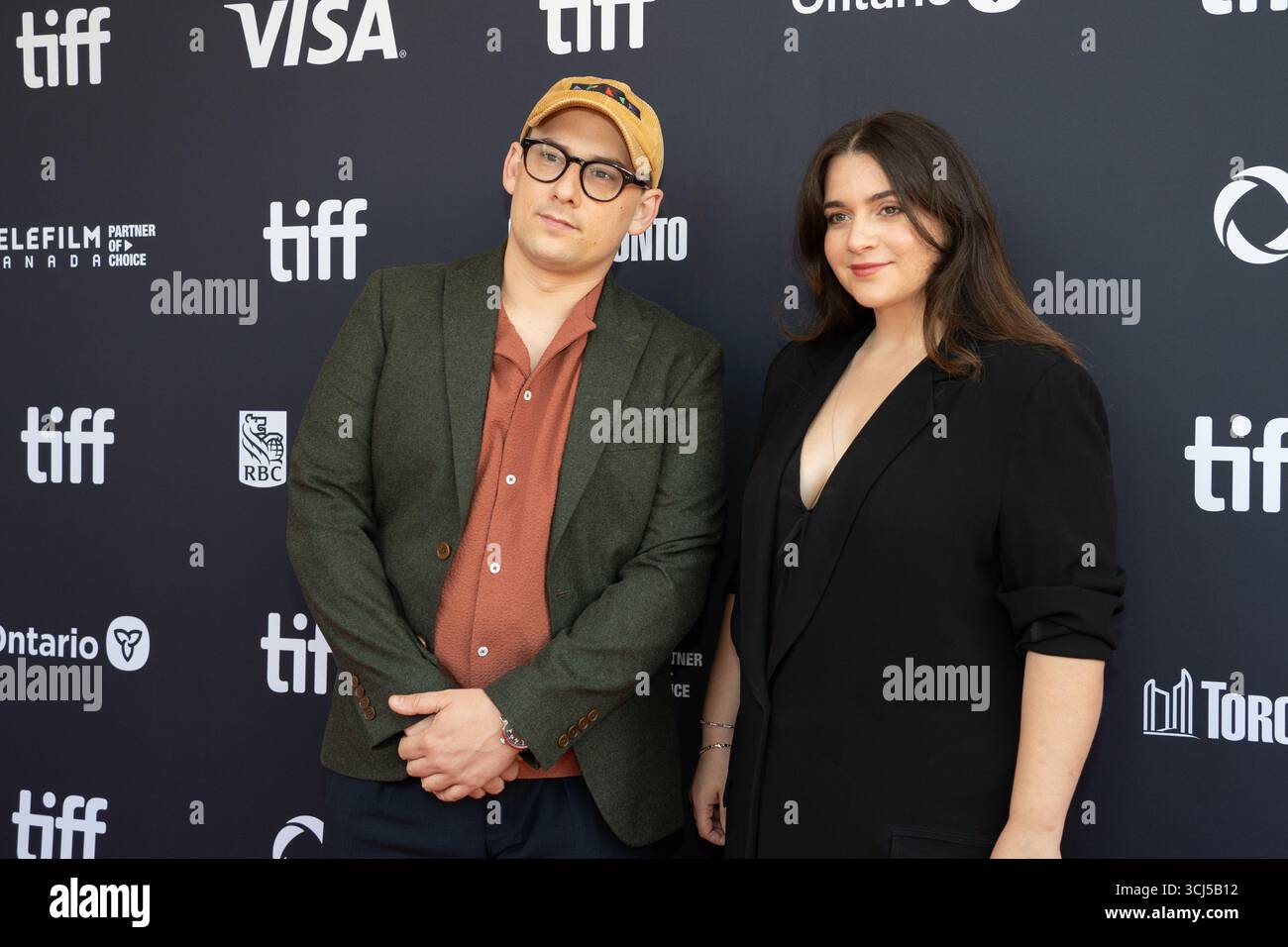 (L-R) Ted Schaefer and Hannah Dweck attend the red carpet for the ...