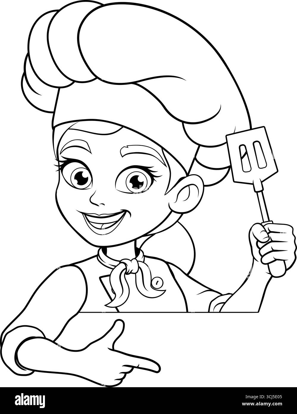 Happy girl pointing finger Black and White Stock Photos & Images - Alamy