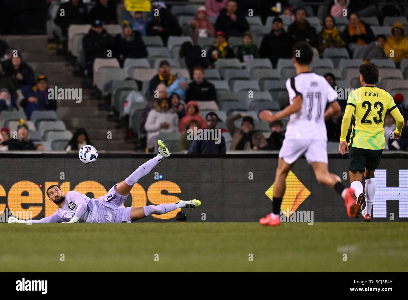 Paul Izzo of Australia makes a save during the International Men's ...