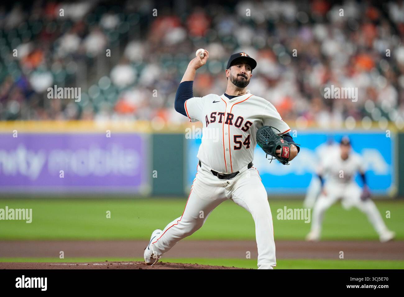 Houston Astros starting pitcher Jason Alexander (54) pitches New York ...