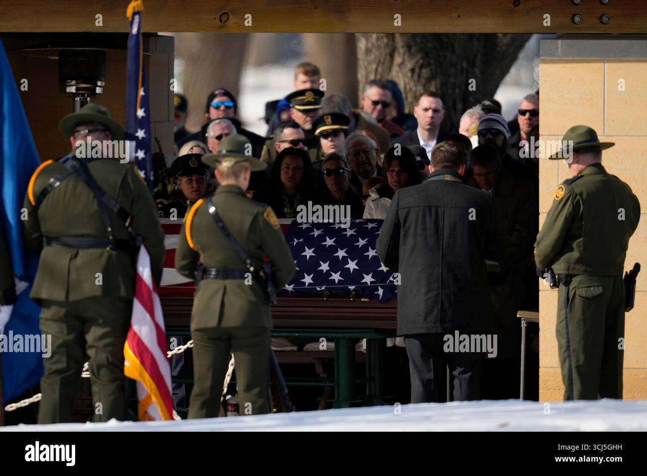 FILE - U.S. Border Patrol agent David Maland is recognized with ...