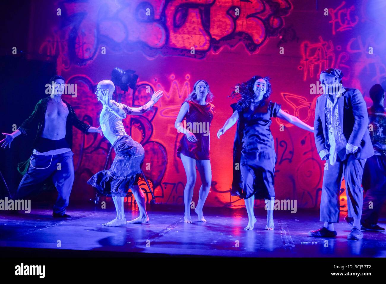 London, UK. 5 September 2025. The cast emsemble at the preview of ...