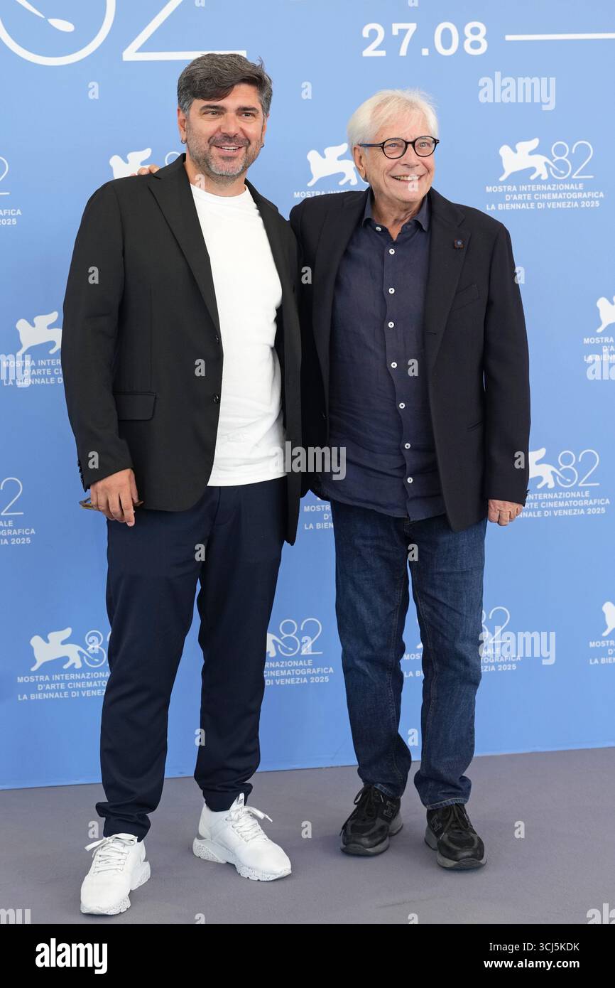 Nino D’Angelo and Toni D’Angelo attend the "Nino. 18 Giorni" photocall ...