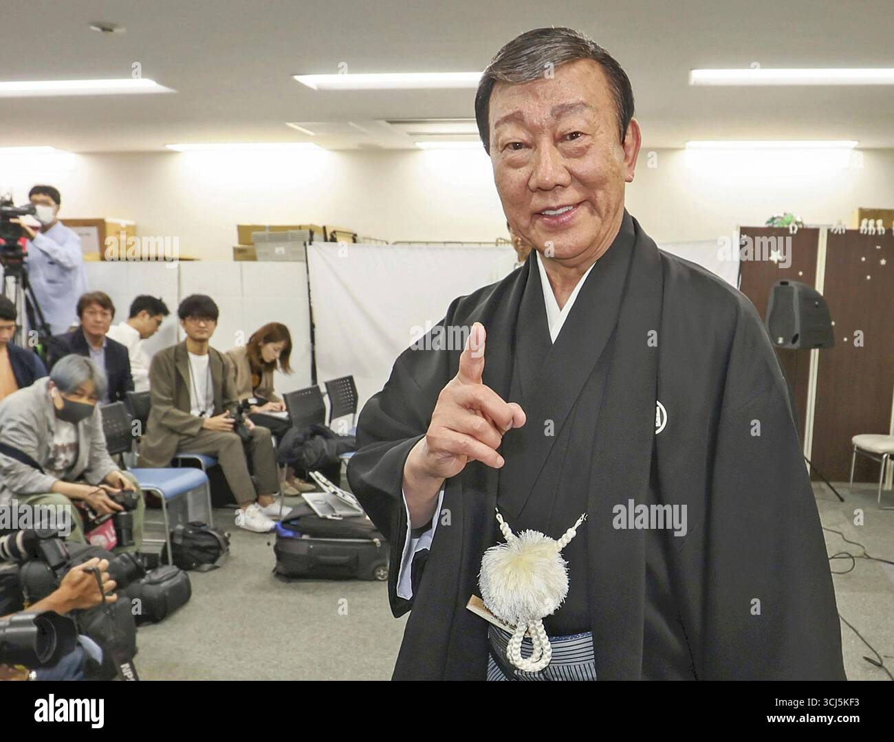 FILE: Japanese Yukio Hashi, who retired from singing, attends an ...