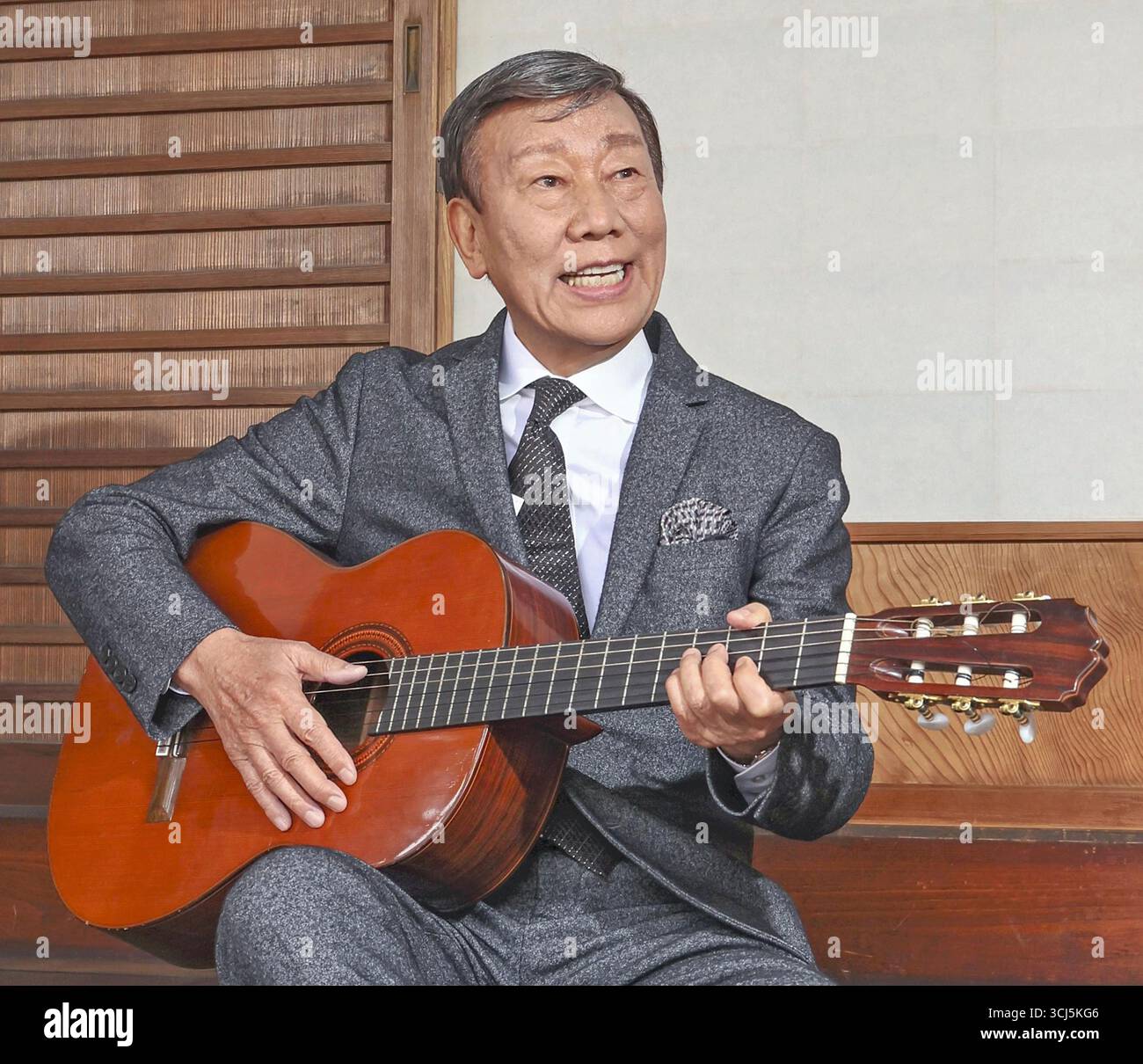 FILE: Former Japanese enka singer and actor Yukio Hashi poses for ...