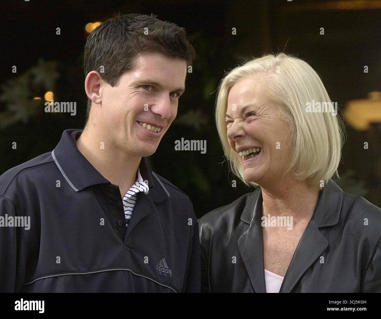 File photo dated 02/10/01 of the Duchess of Kent with Tim Henman at the ...