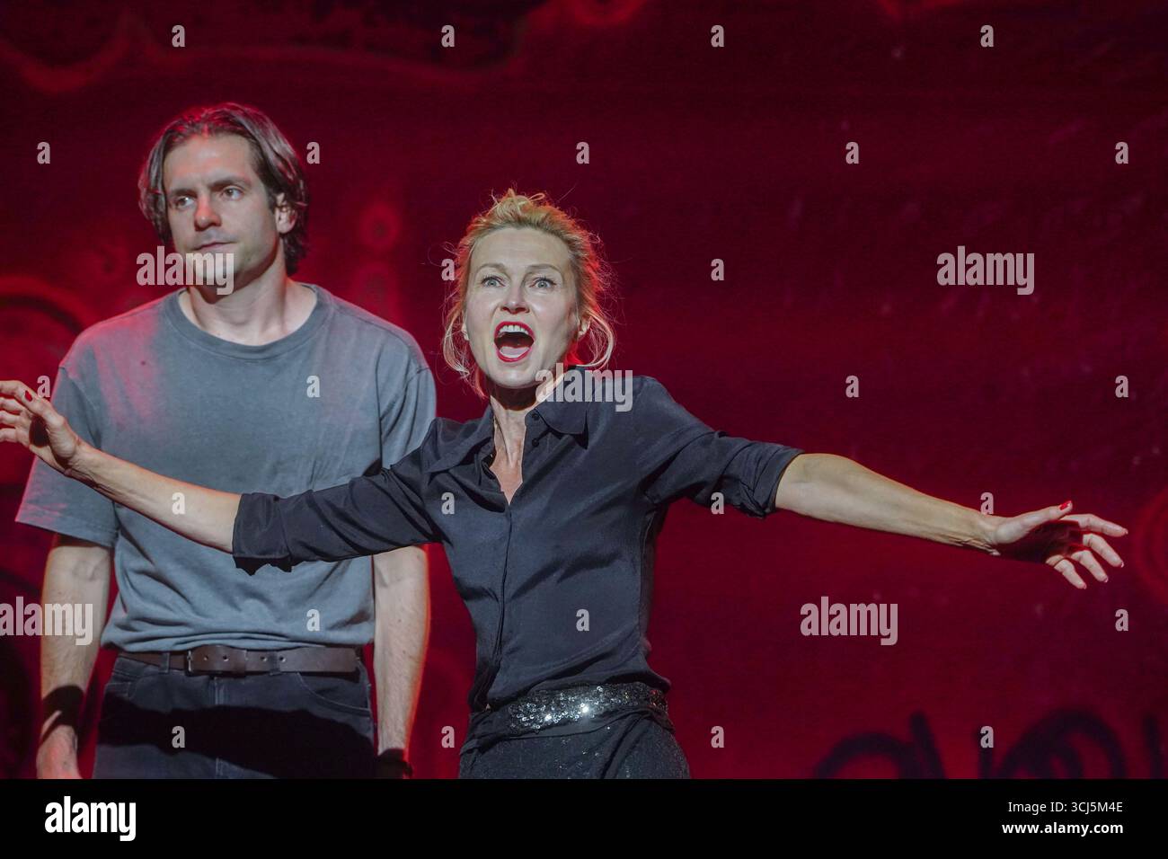 London, UK. 5 September 2025. Ingeborga Dapkunaite as Olga and Daniel ...