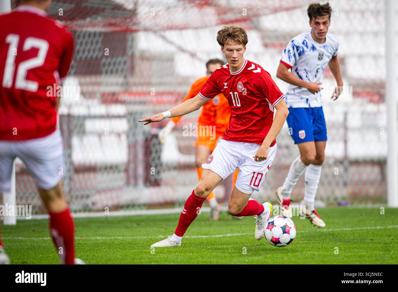 Vejle, Denmark. 04th, September 2025. August Priske (10) of Denmark ...