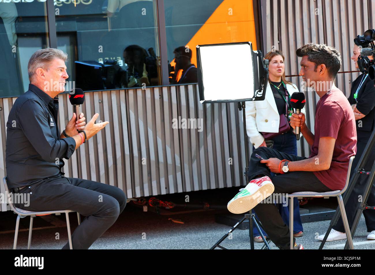 Monza, Italy. 05th Sep, 2025. (L to R): Graeme Lowdon (GBR) Cadillac ...