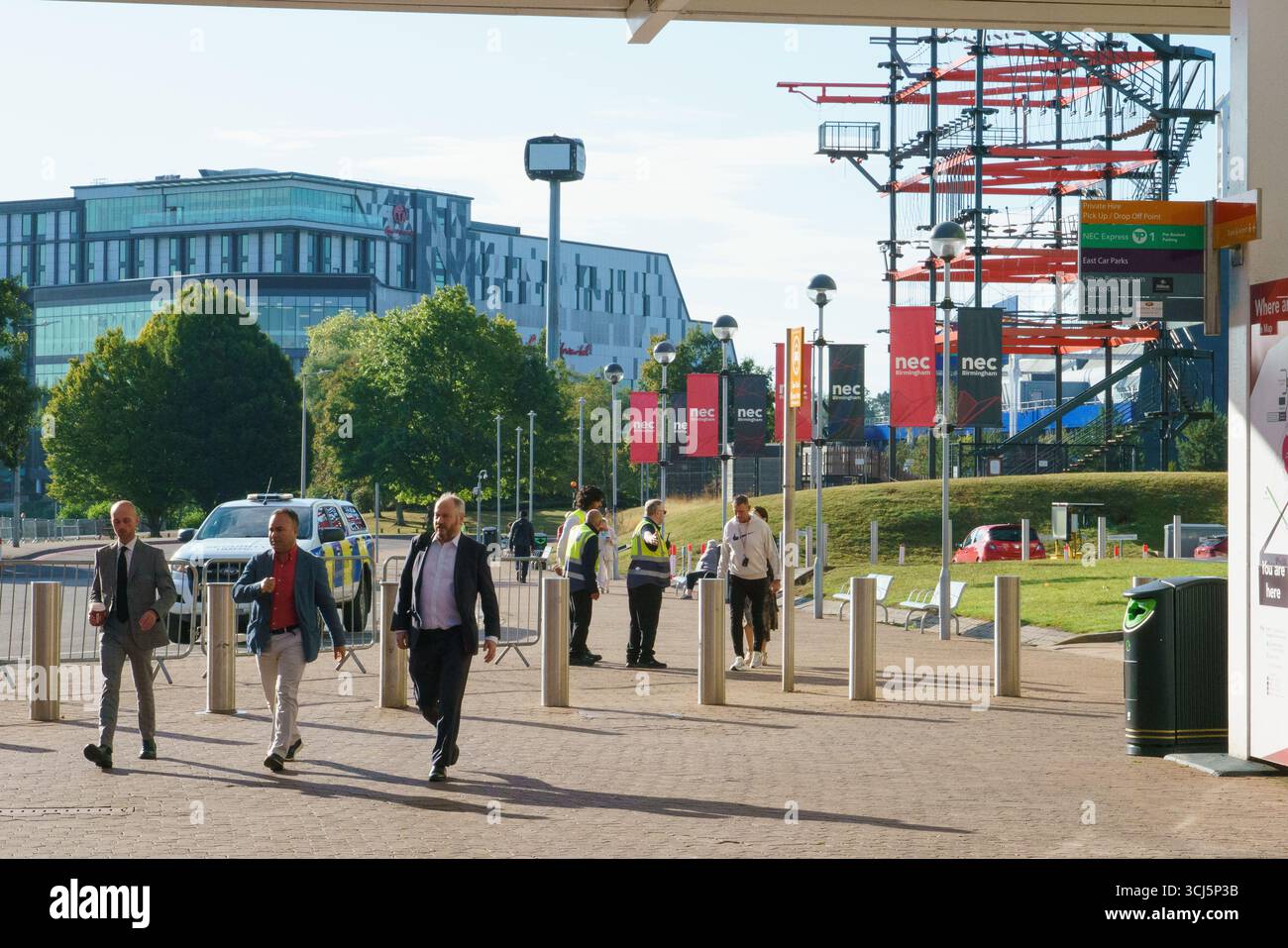 Birmingham NEC. Friday 5th September 2025. Reform party members arrive ...