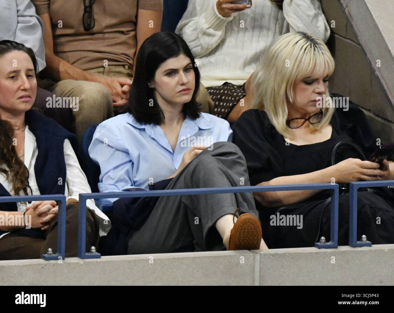 FLUSHING NY- SEPTEMBER 04: Alexandra Daddario is seen watching Aryna ...