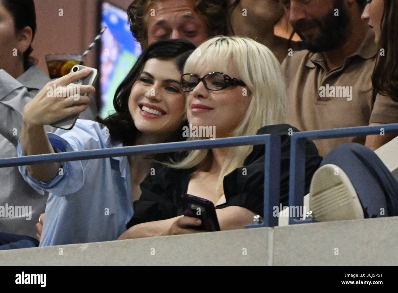 FLUSHING NY- SEPTEMBER 04: Alexandra Daddario is seen watching Aryna ...