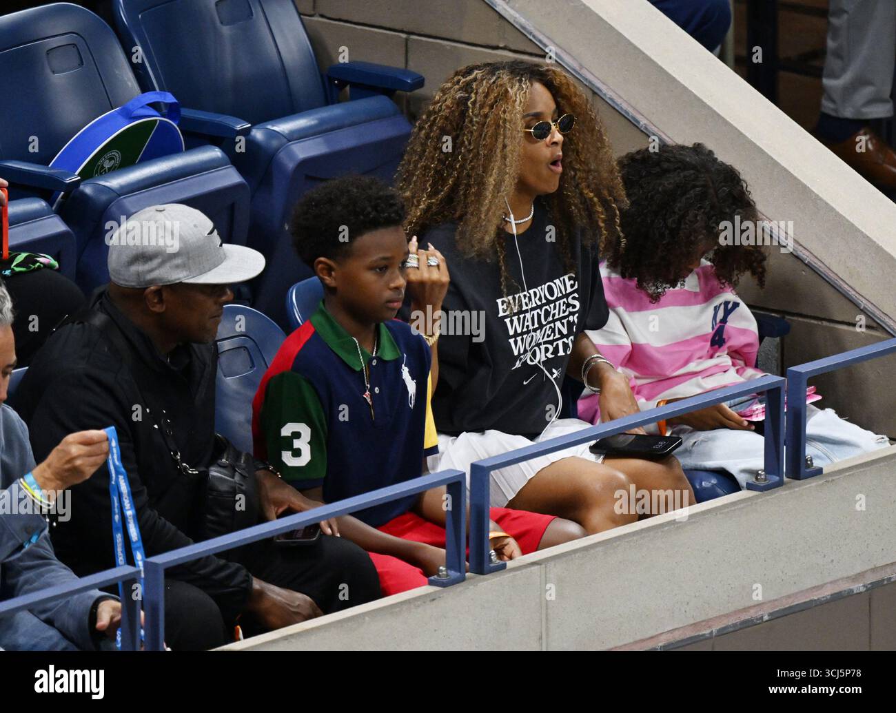 FLUSHING NY- SEPTEMBER 04: Ciara is seen watching Aryna Sebalenka Vs ...