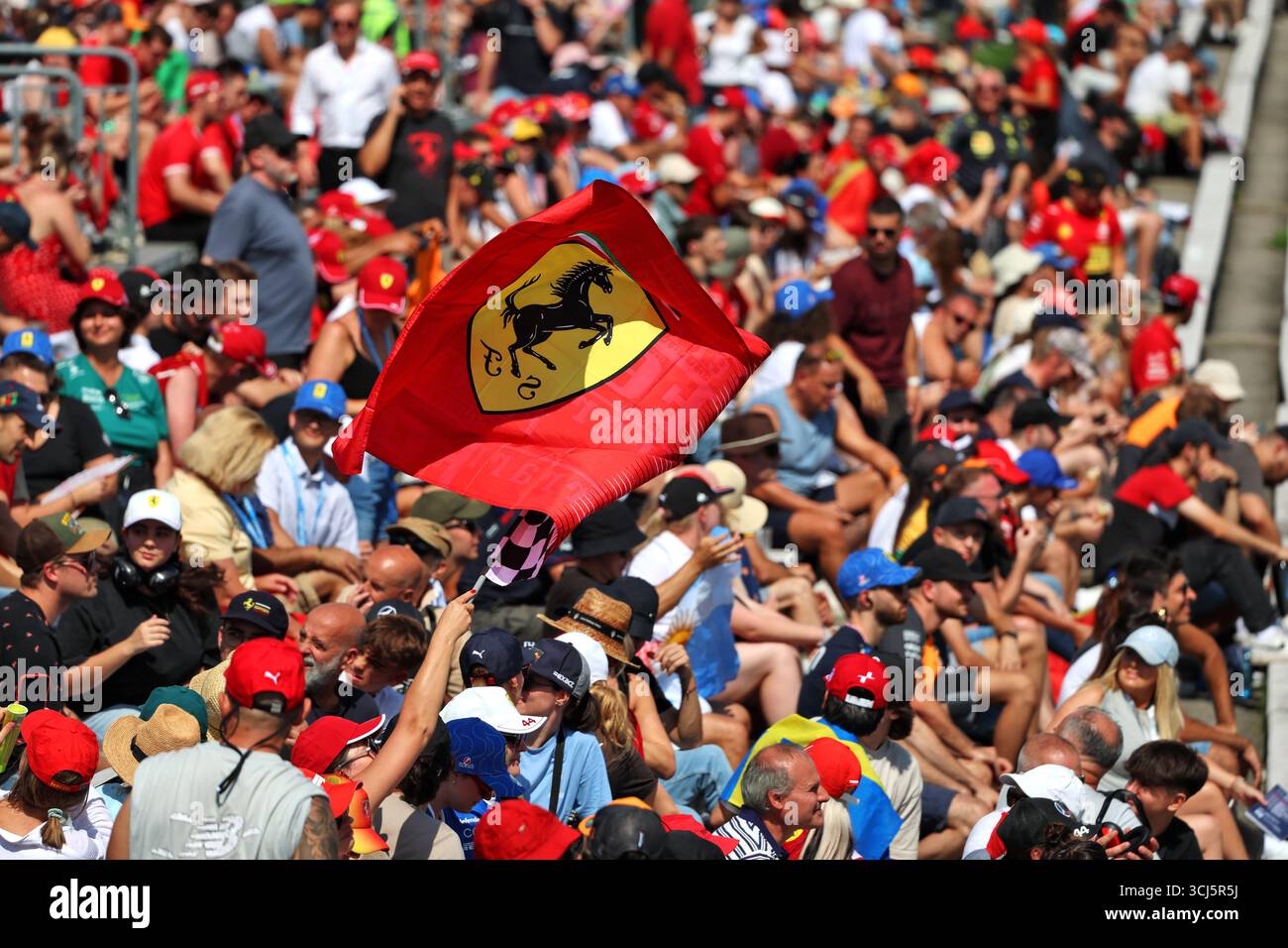 Circuit atmosphere - Ferrari fans in the grandstand. 05.09.2025 ...