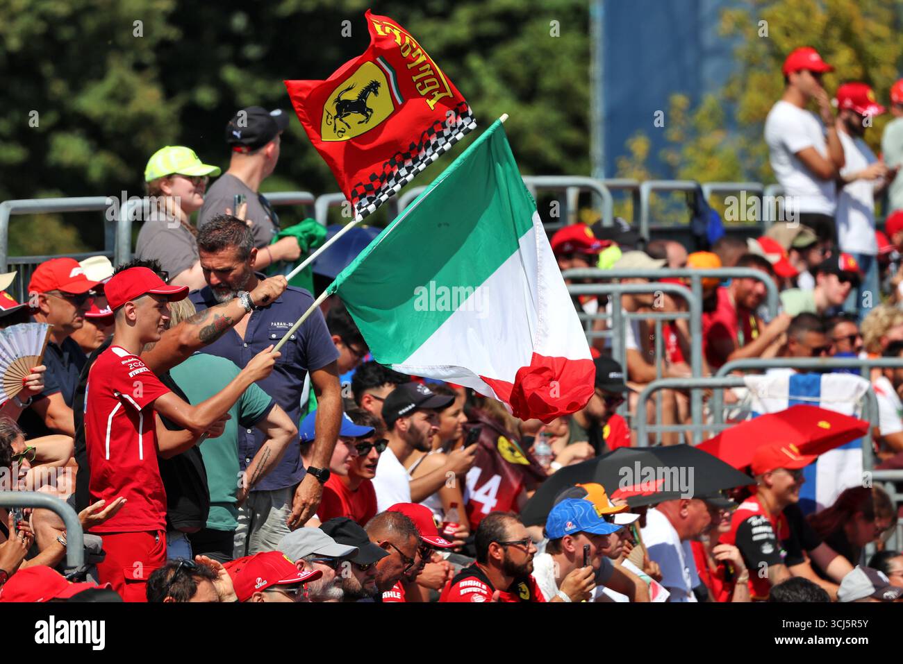 Circuit atmosphere - Ferrari fans in the grandstand. 05.09.2025 ...