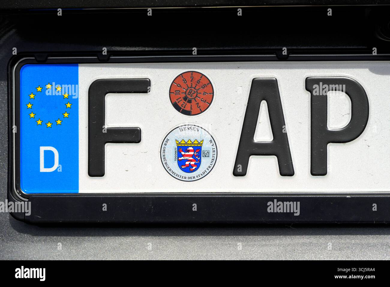 Autokennzeichen F-AP aus Frankfurt in Hessen, Deutschland *** License ...