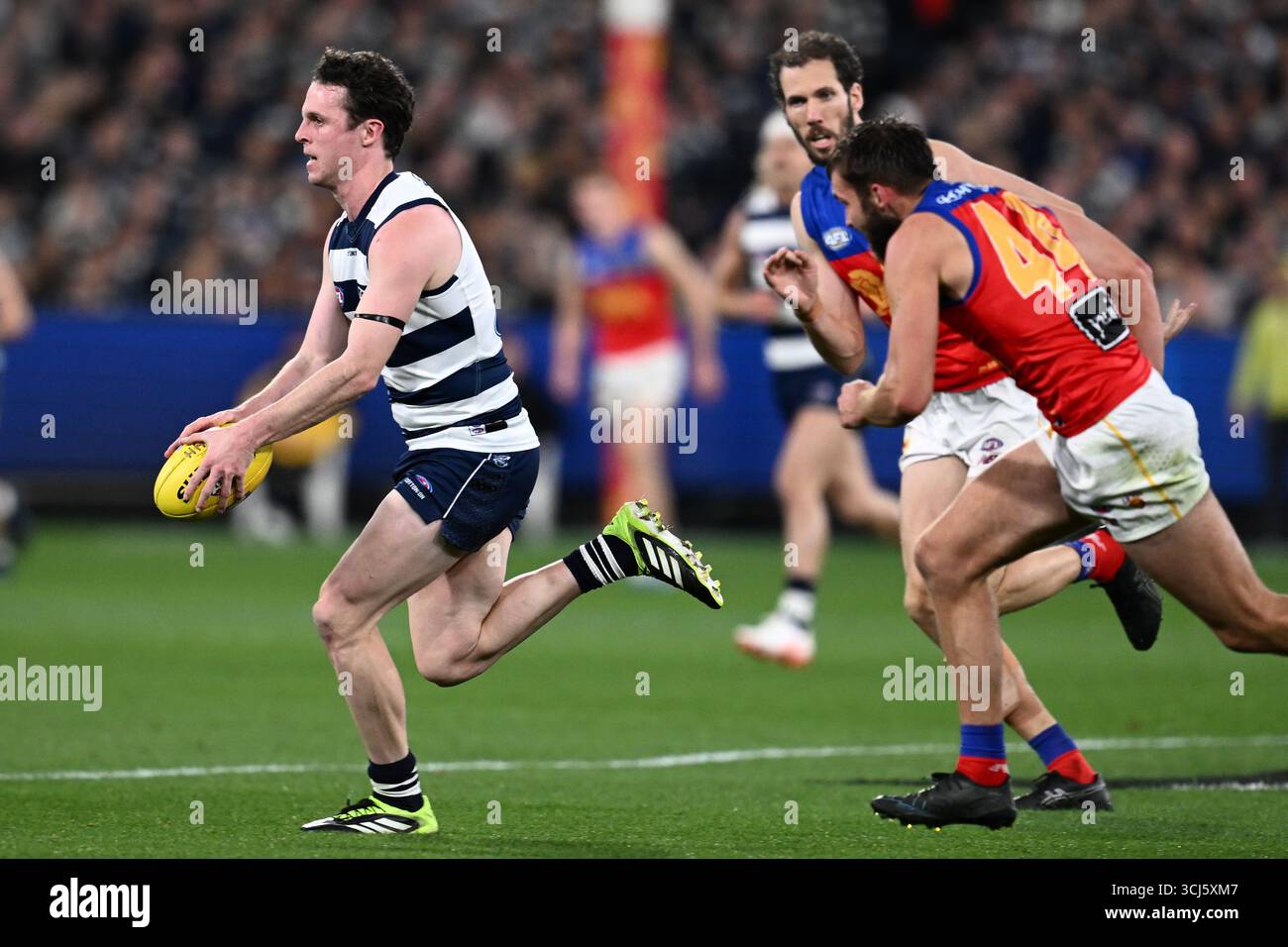 Max Holmes of Geelong during the AFL Qualifying Final match between the Geelong Cats and ...