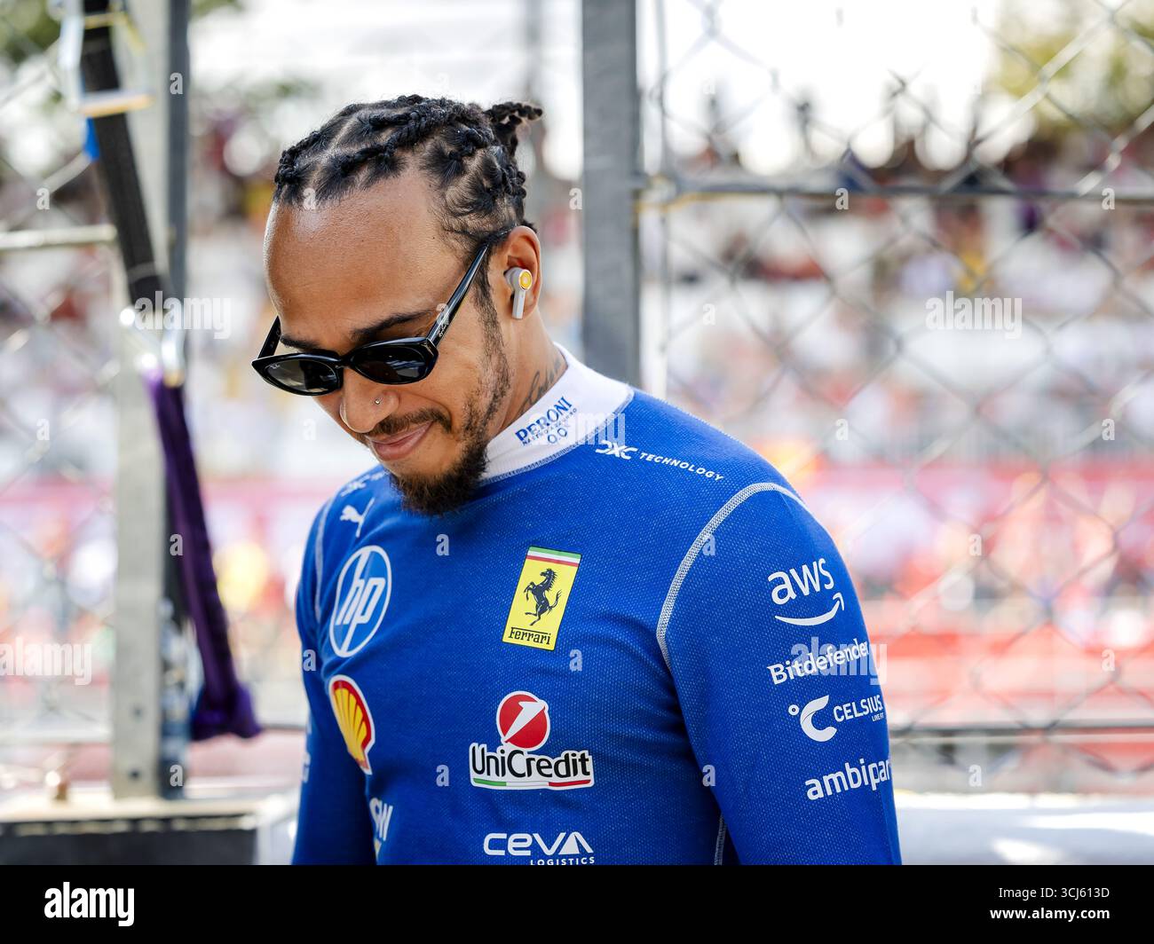 MONZA - Lewis Hamilton (Ferrari) before the first free practice session ...