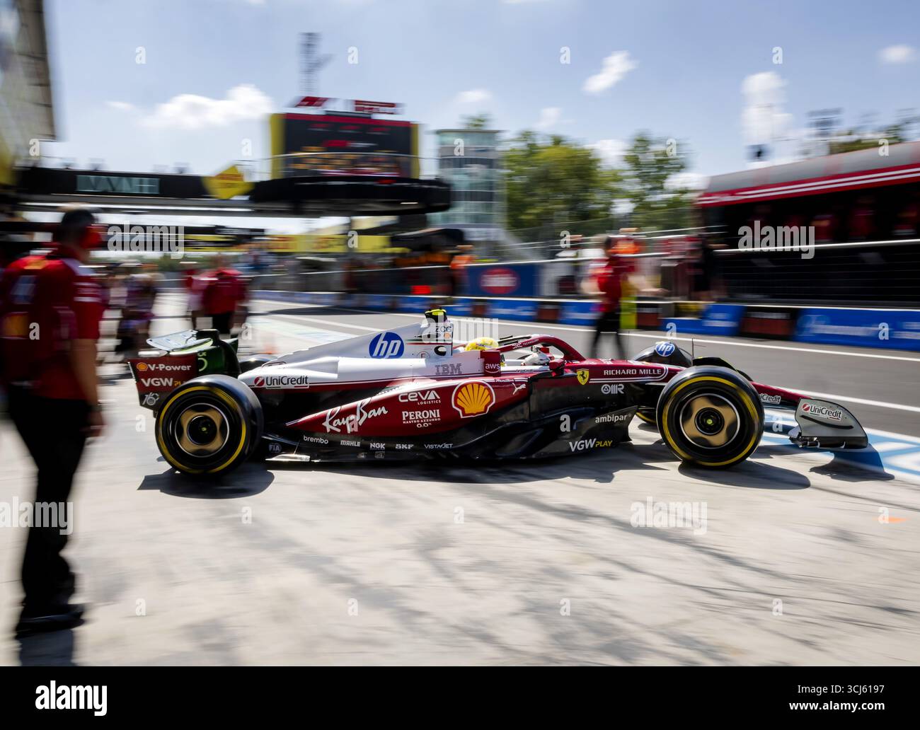 MONZA - Lewis Hamilton (Ferrari) during the first free practice session ...