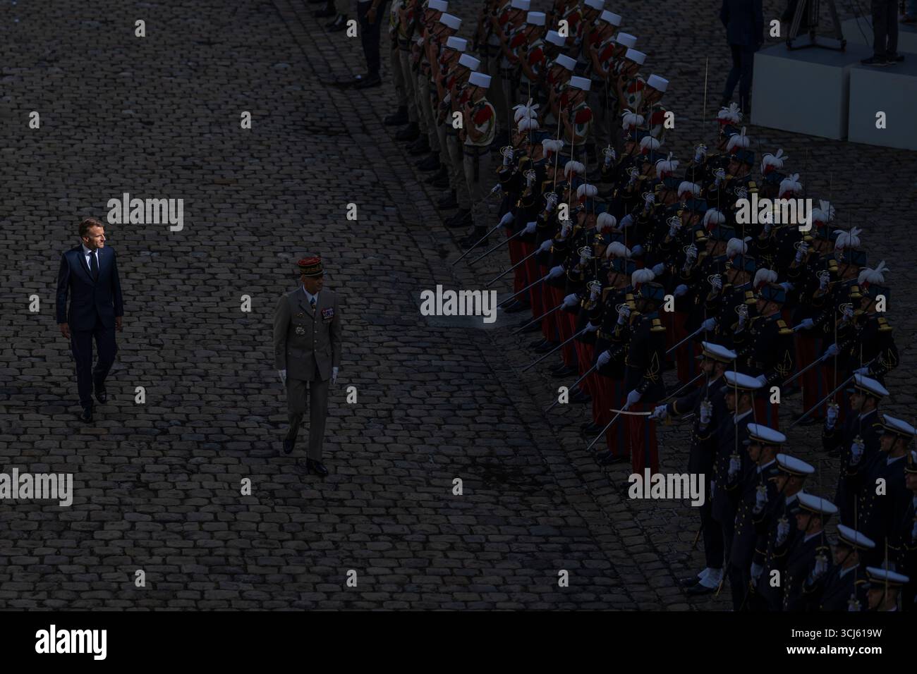 Former chief of staff of France's armed forces Thierry Burkhard and ...