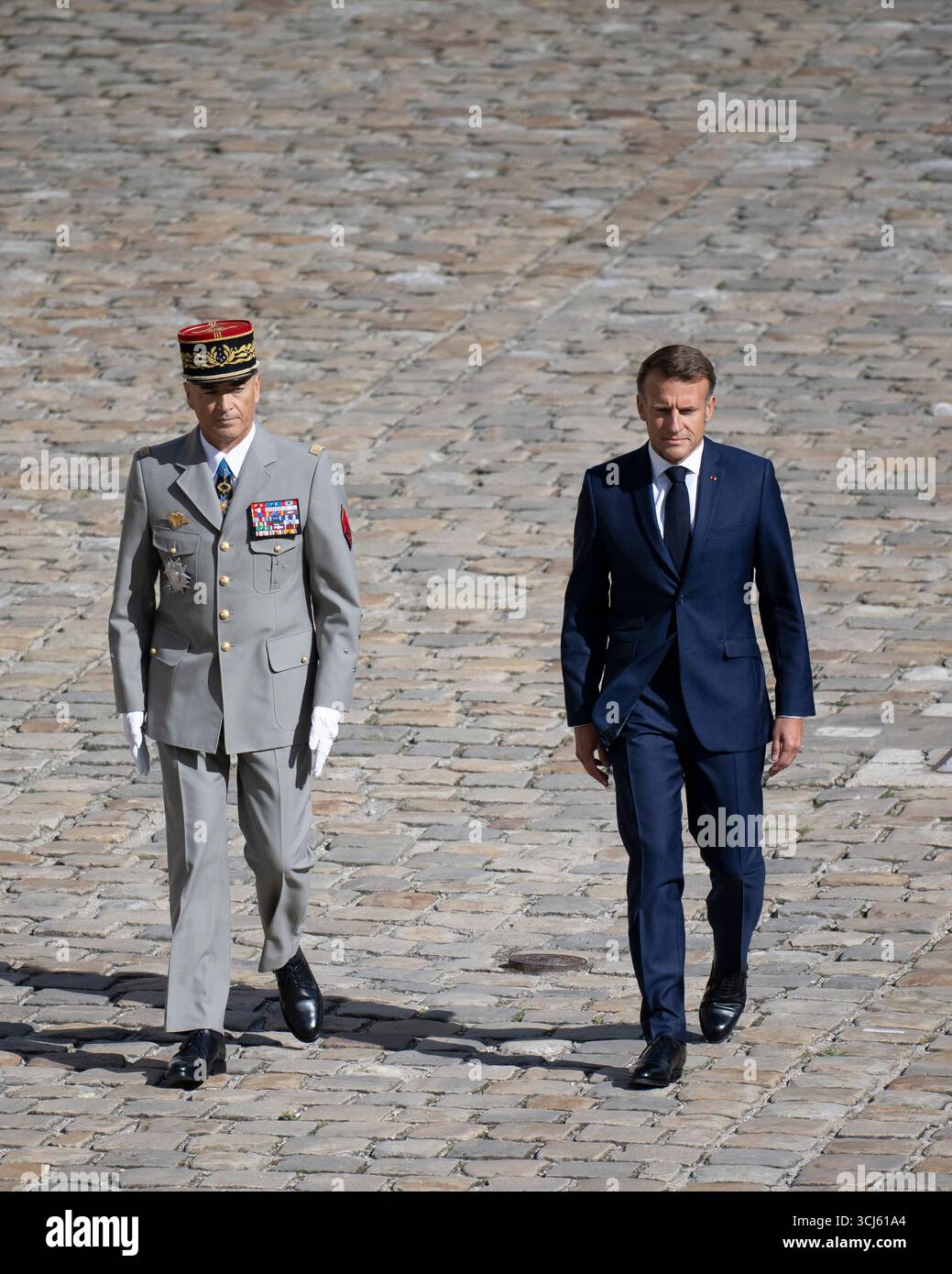 Former chief of staff of France's armed forces Thierry Burkhard and ...