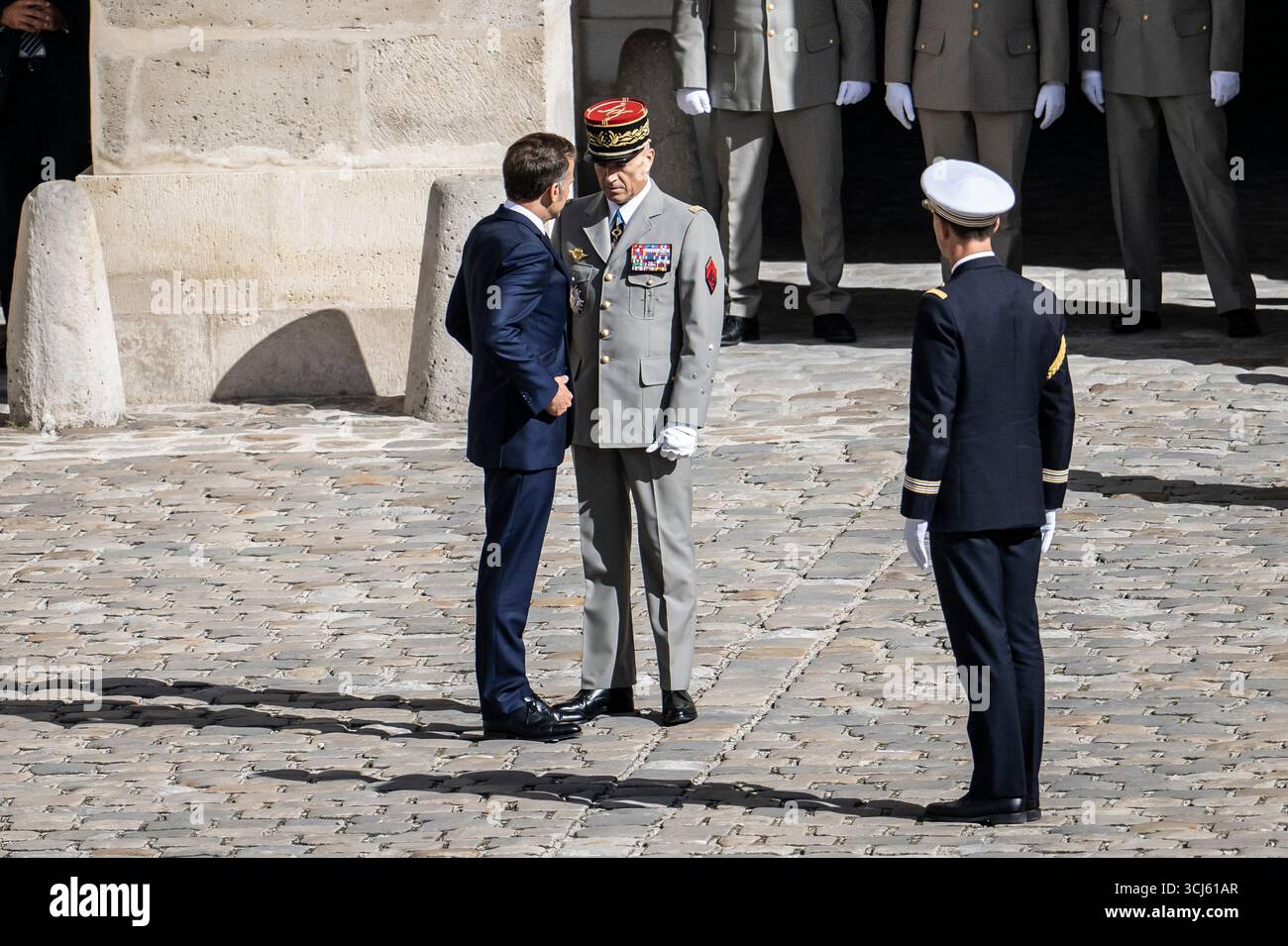 Former chief of staff of France's armed forces Thierry Burkhard and ...