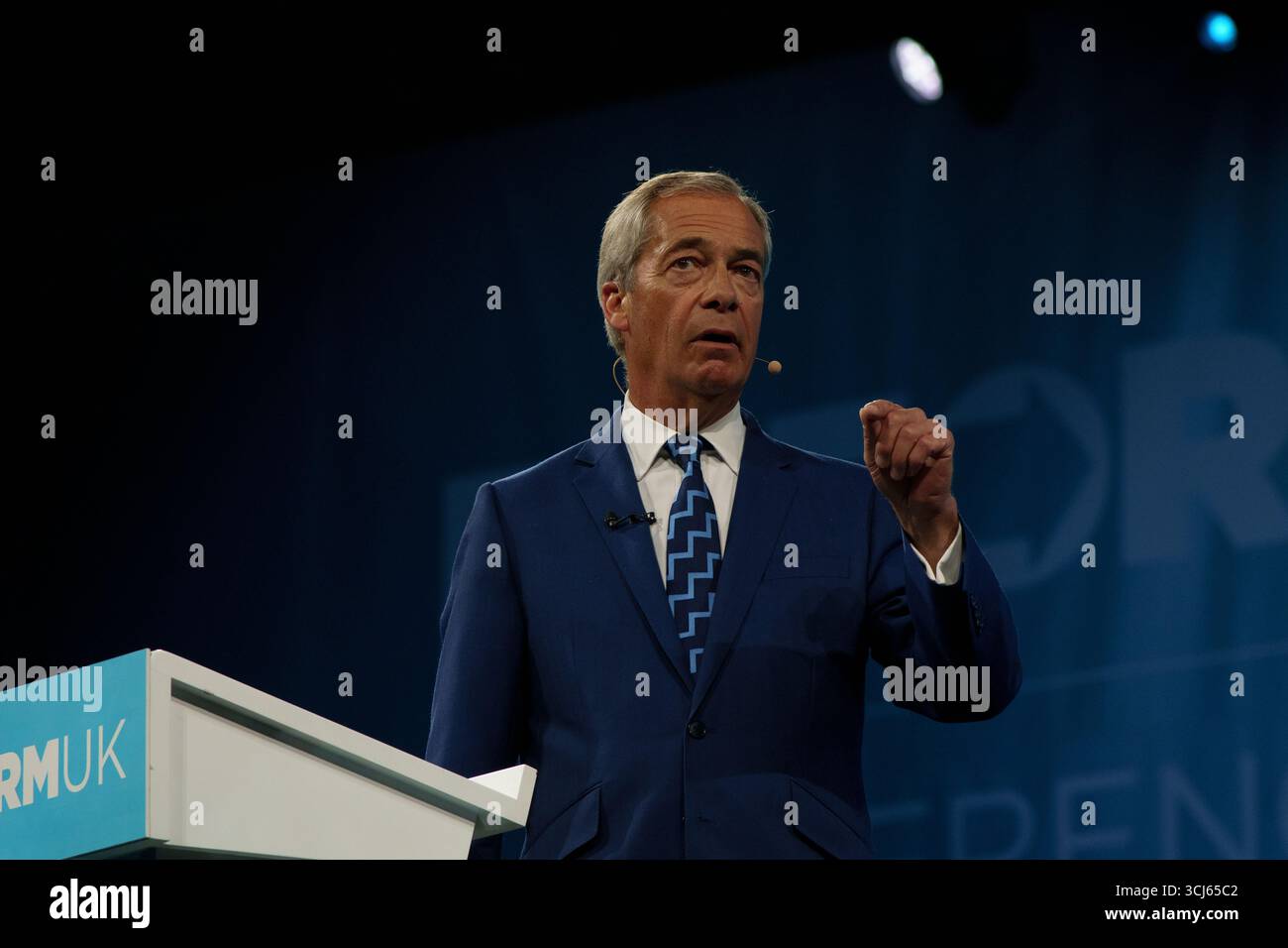 Birmingham NEC. Friday 5th September 2025. Nigel Farage Leader of the ...