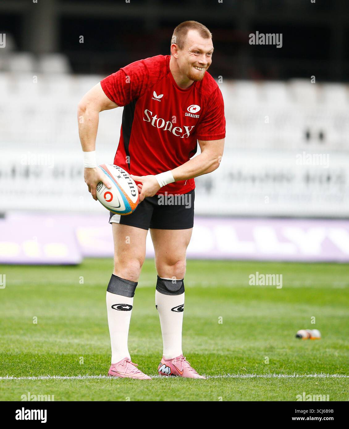Nick Tompkins of Saracens Rugby during the Friendly Game match between ...