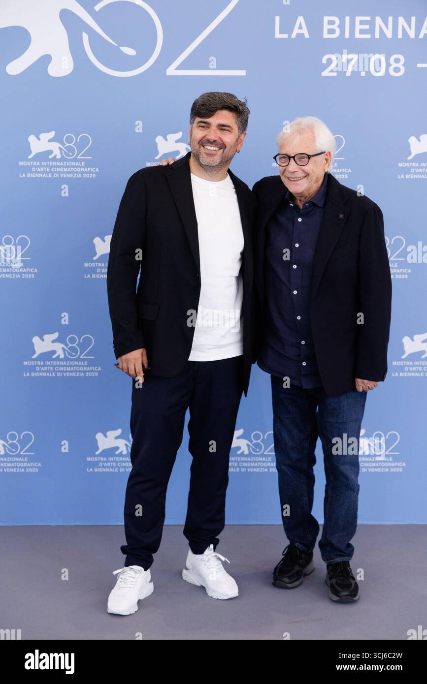 Toni D'Angelo and Nino D'Angelo attend the "Nino. 18 Giorni" photocall ...