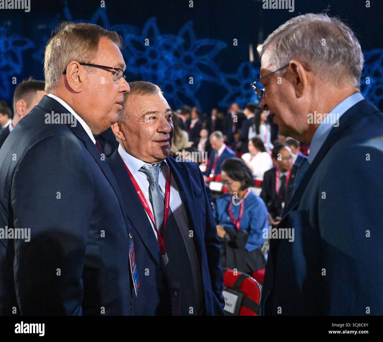 From left to right: President, Chairman of the Management Board of PJSC VTB Bank Andrey Kostin ...