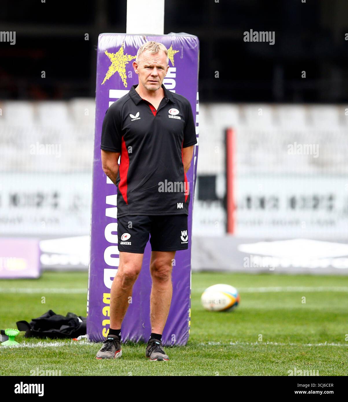 Mark McCall Director of Saracens Rugby during the Friendly Game match ...