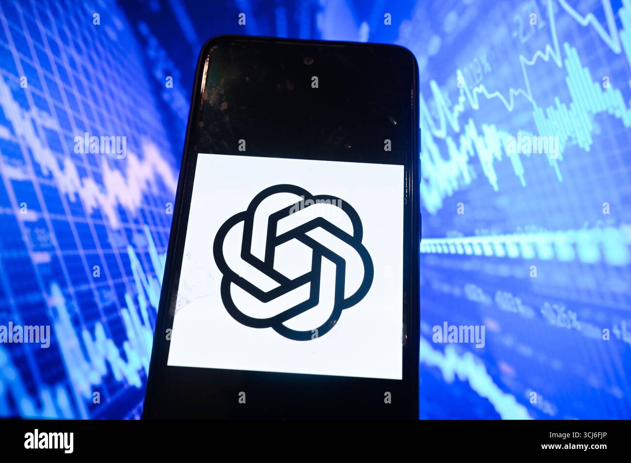 In this photo illustration, a Chat GPT logo is seen displayed on a ...