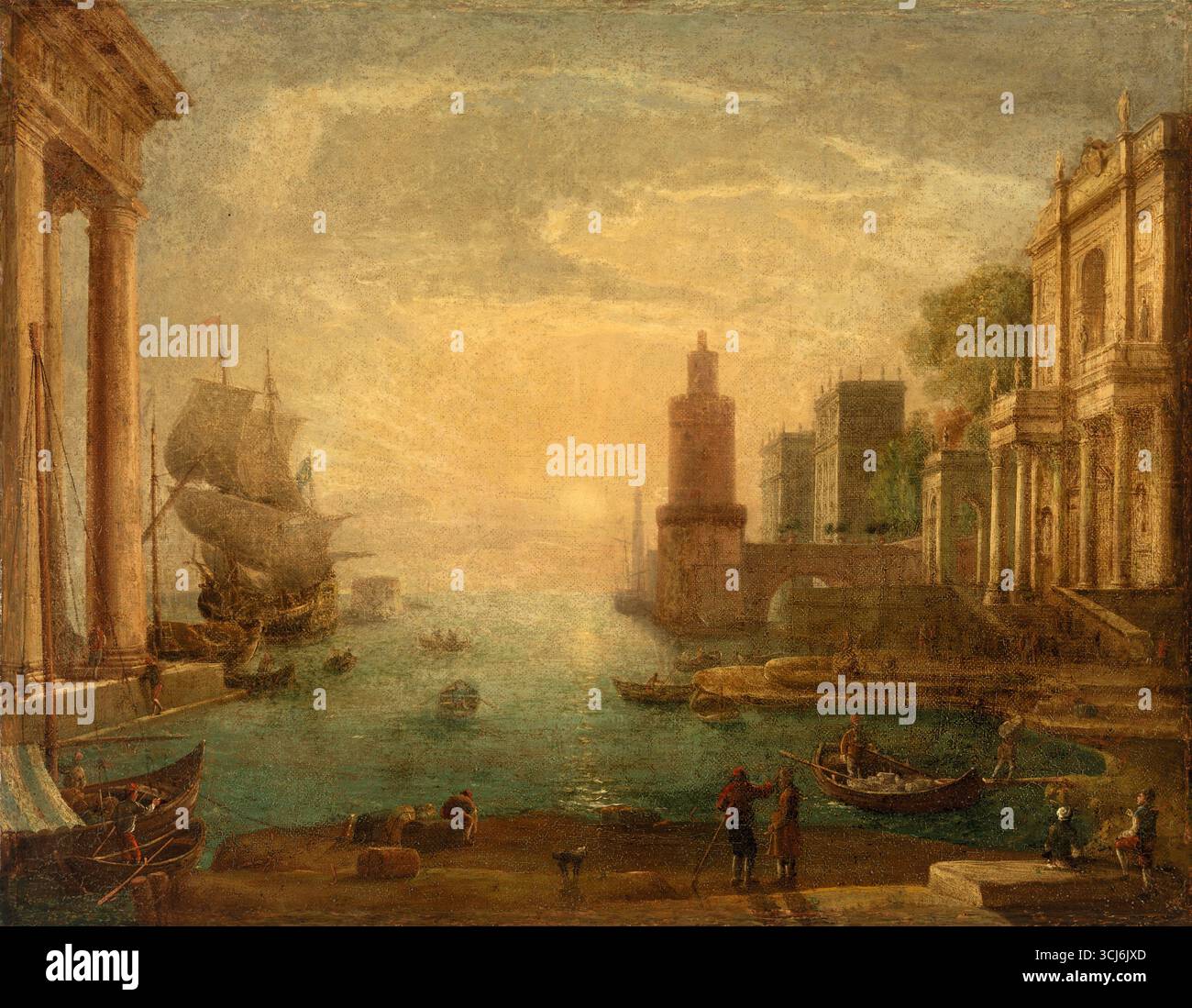 Seaport with Ulysses Restituting Chryseis to Her Father Chryses. Claude ...