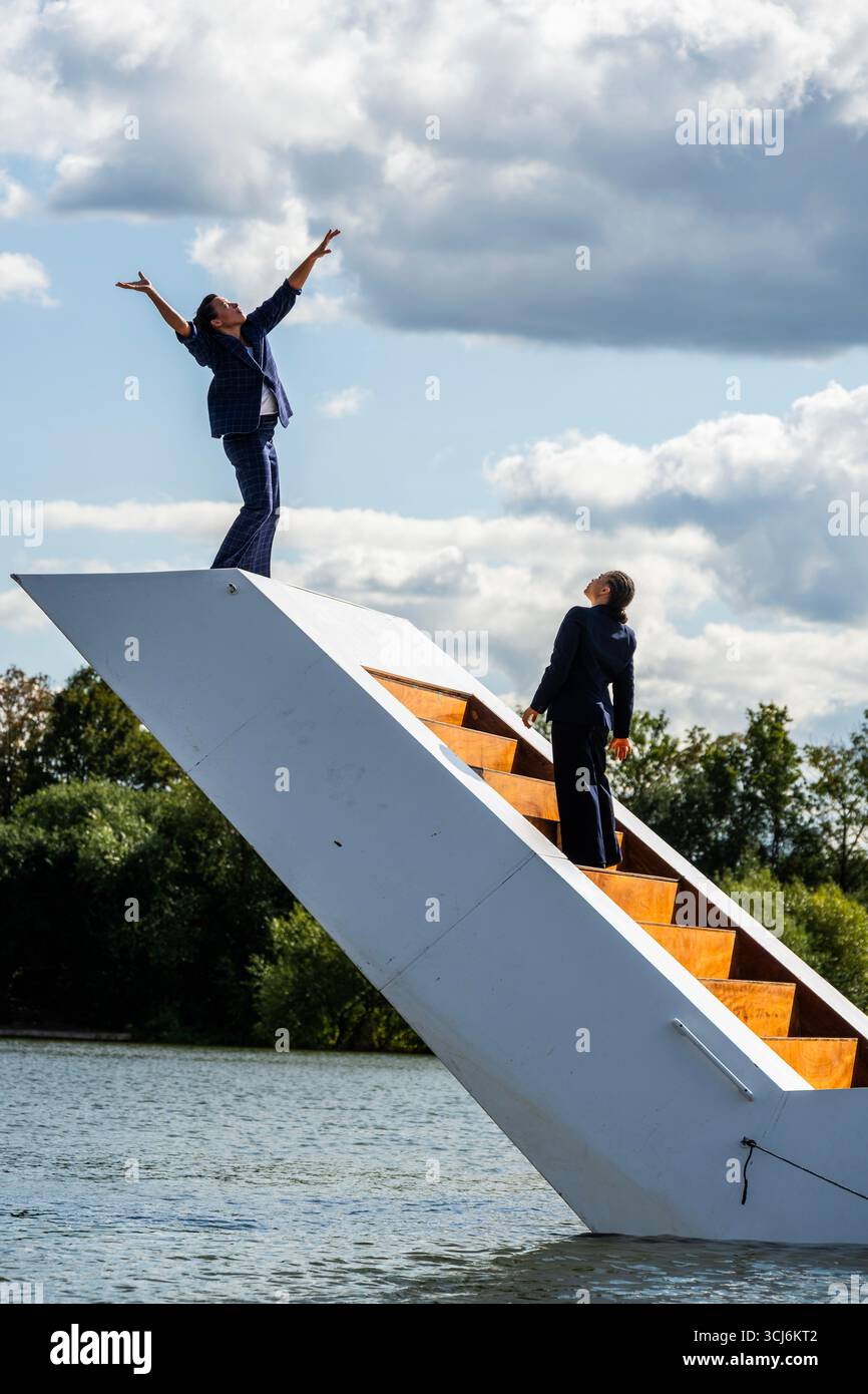 London, UK. 5 Sep 2025. The Weight of Water on Birchmere Lake ...